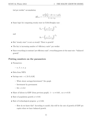 Solow growth model wifh maths | PDF