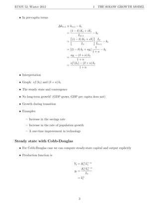 Solow growth model wifh maths | PDF