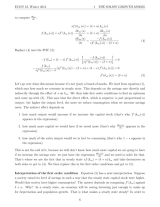 Solow growth model wifh maths | PDF