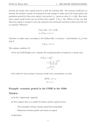 Solow growth model wifh maths | PDF
