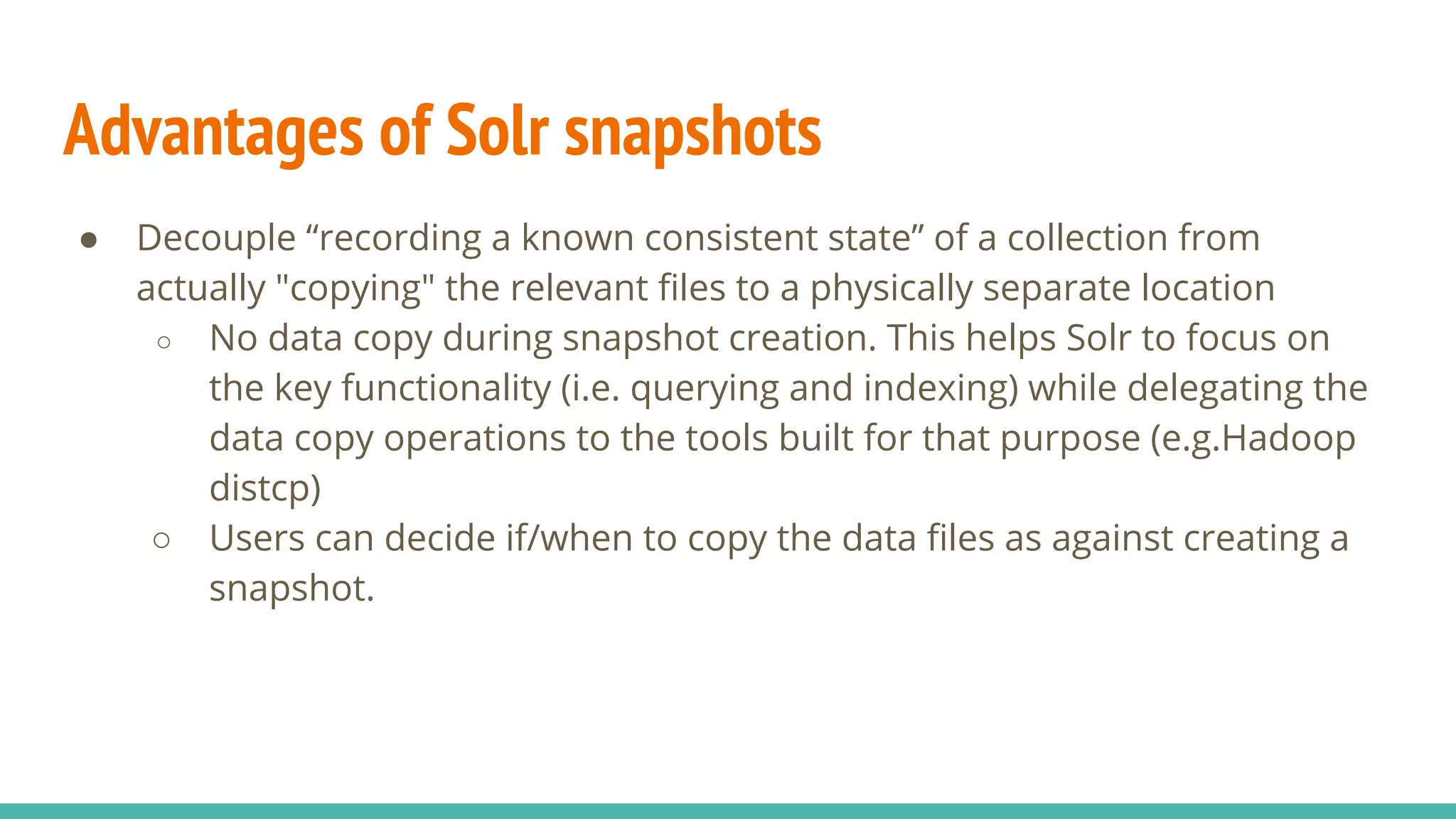 Backup & disaster recovery for Solr | PDF