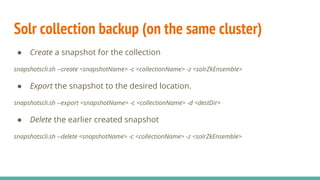 Backup & disaster recovery for Solr | PPT