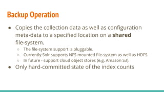 Backup & disaster recovery for Solr | PPT