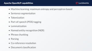 Webinar: OpenNLP and Solr for Superior Relevance | PDF