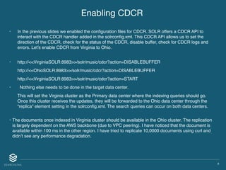 Solr CDCR (Cross Data Center Replication) in AWS | PPT