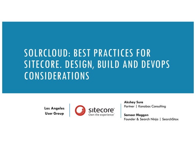 SolrCloud-Best Practices for Sitecore. Design, build, and devops considerations | PDF | Cloud ...