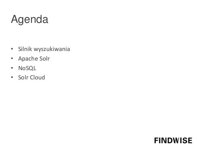 Apache Solr as NoSQL database