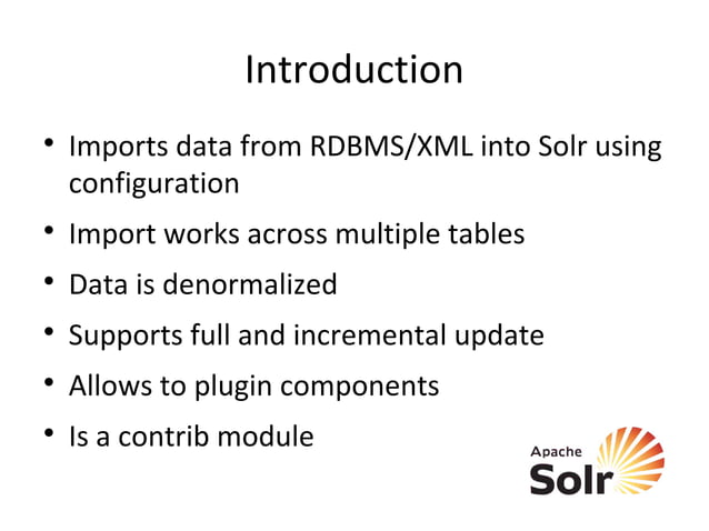 Solr data importhandler | PPT