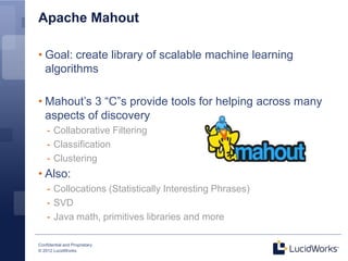 Leveraging Solr and Mahout | PPT