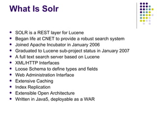 Solr Presentation | PPT | Programming Languages | Computing
