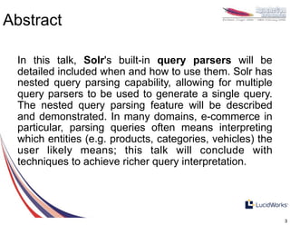 Solr Query Parsing | PPT