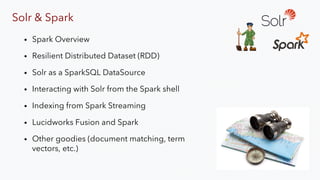 Webinar: Solr & Spark for Real Time Big Data Analytics | PDF