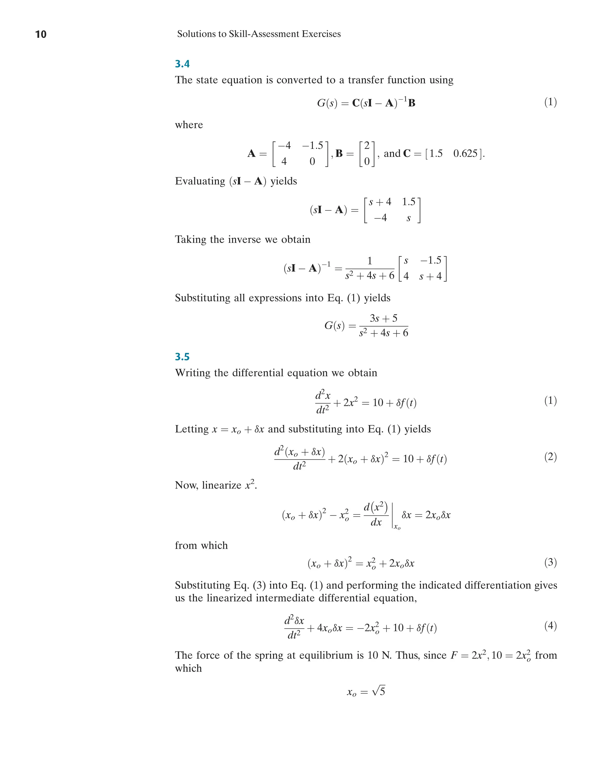 Solution of skill Assessment Control Systems Engineering By Norman S ...