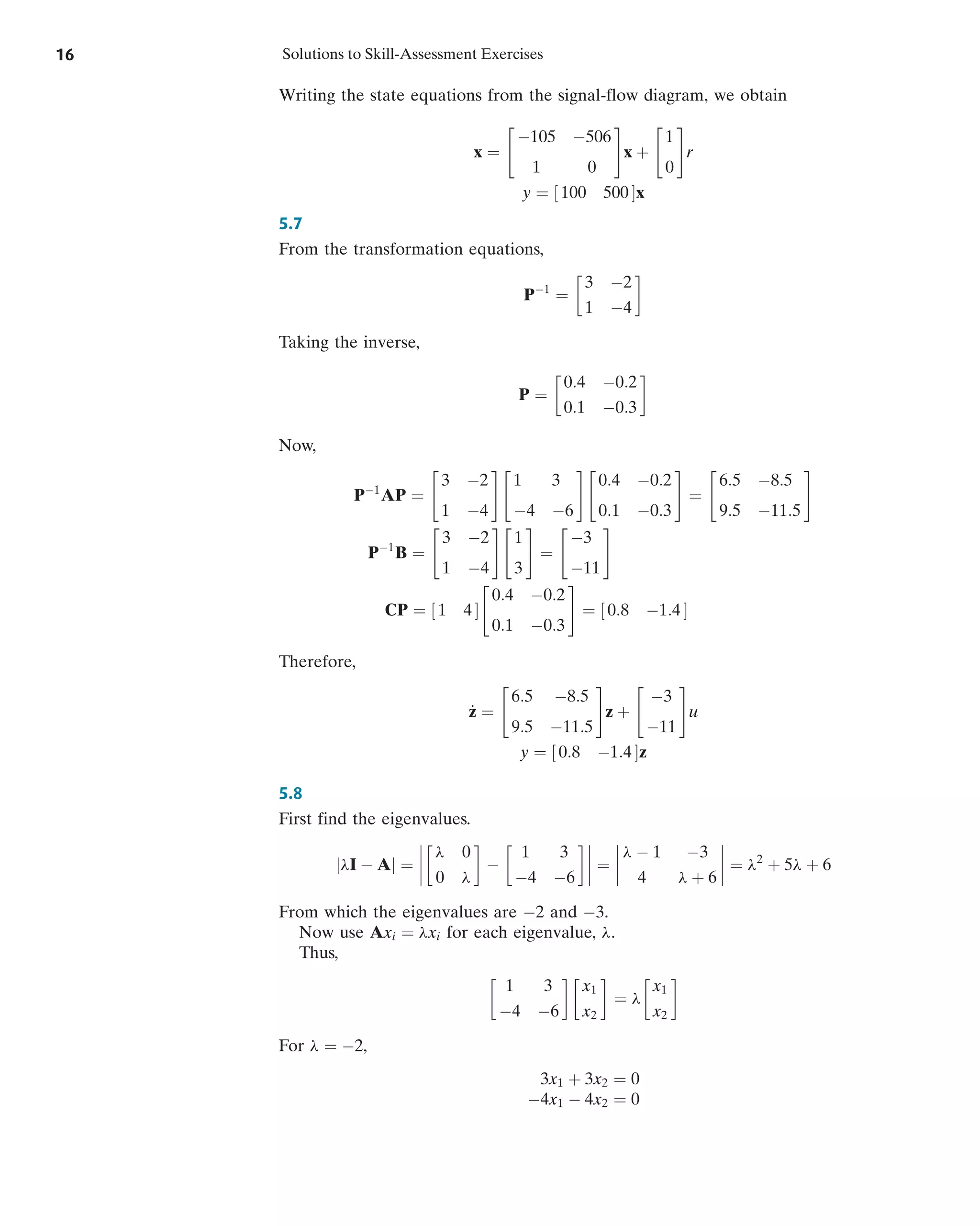 Solution of skill Assessment Control Systems Engineering By Norman S ...