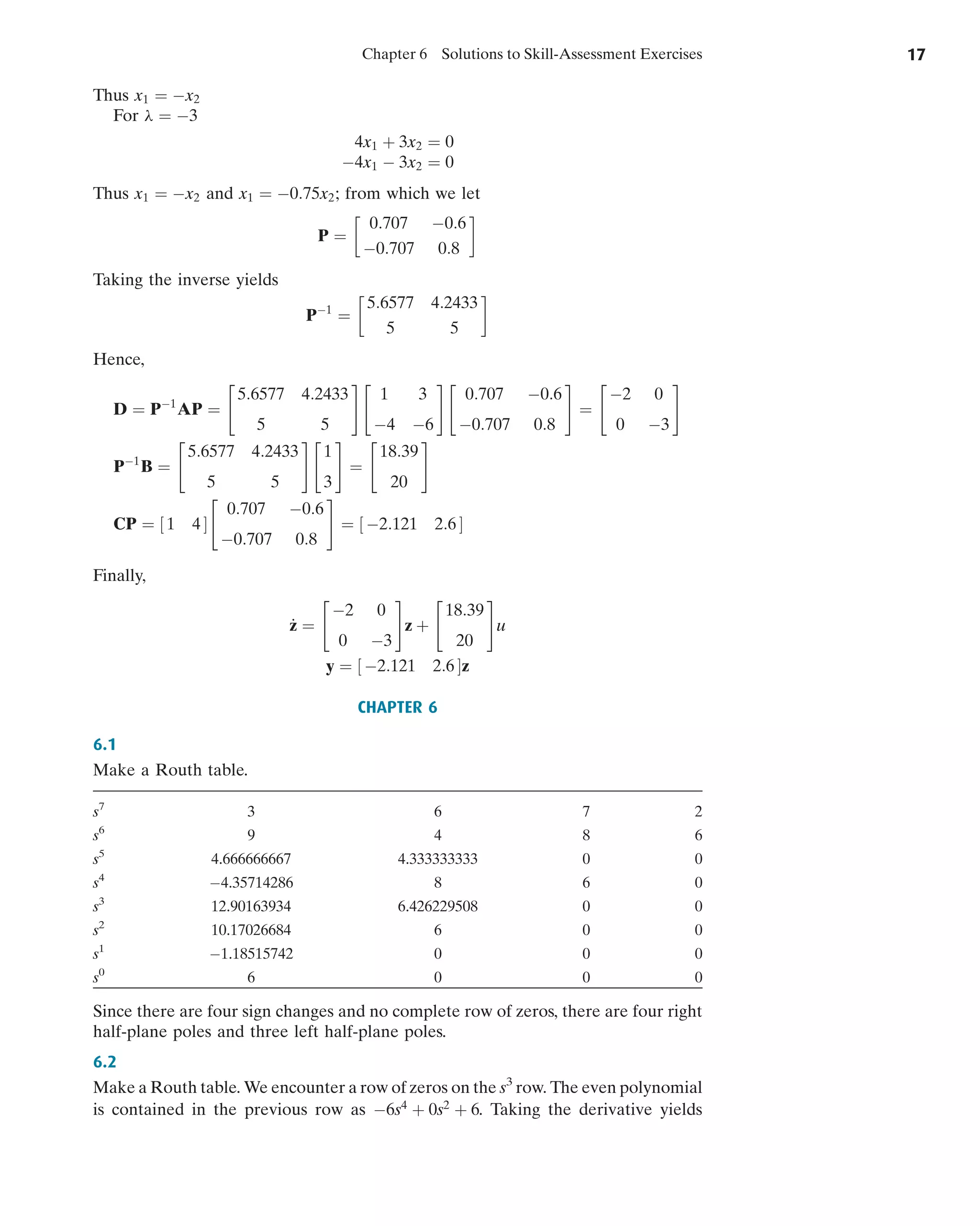 Solution of skill Assessment Control Systems Engineering By Norman S ...