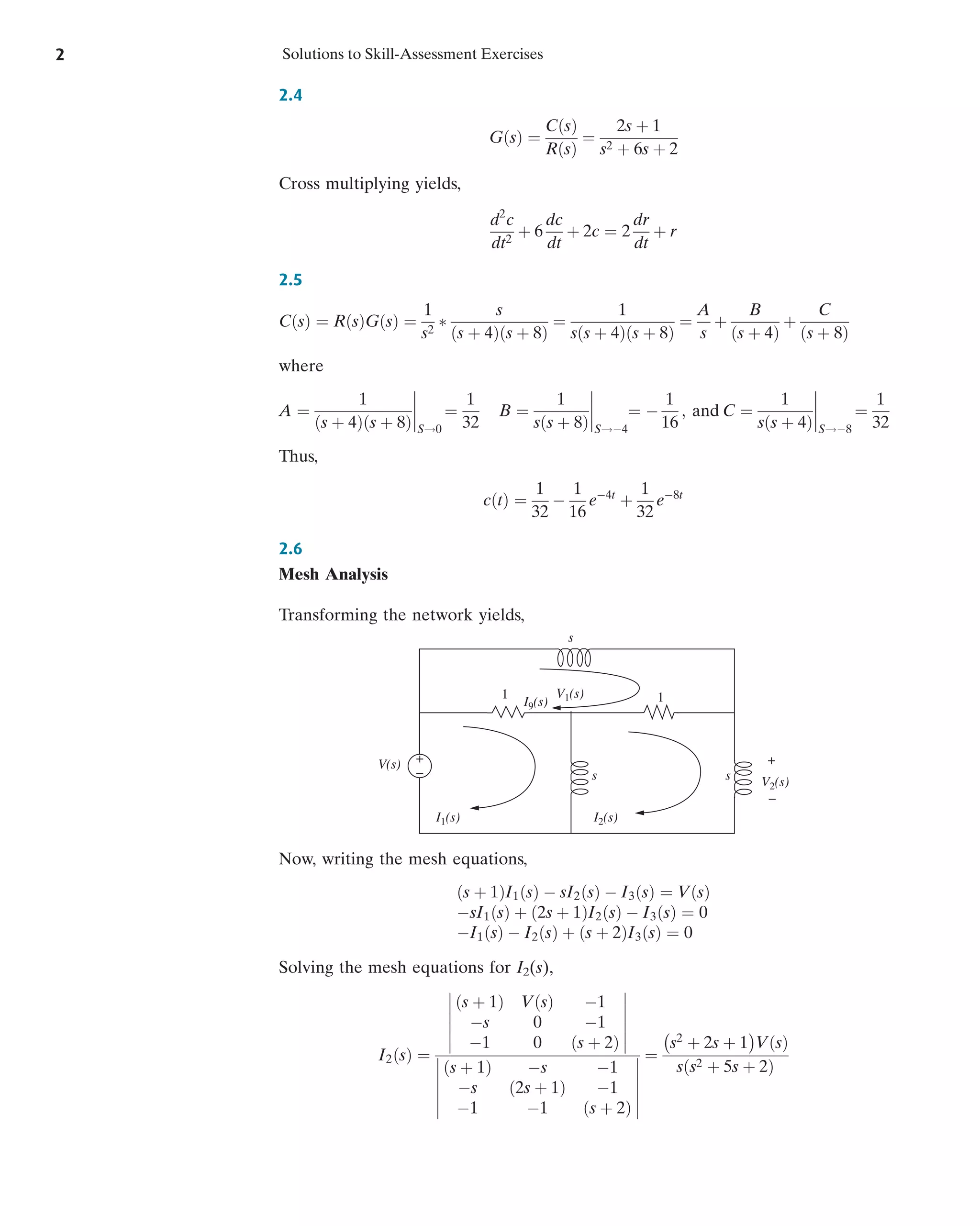 Solution of skill Assessment Control Systems Engineering By Norman S ...