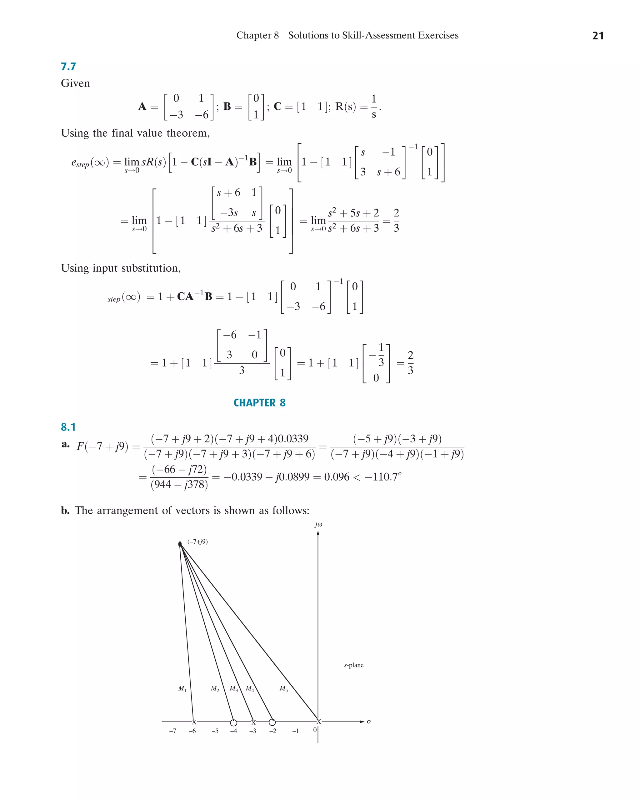 Solution of skill Assessment Control Systems Engineering By Norman S ...