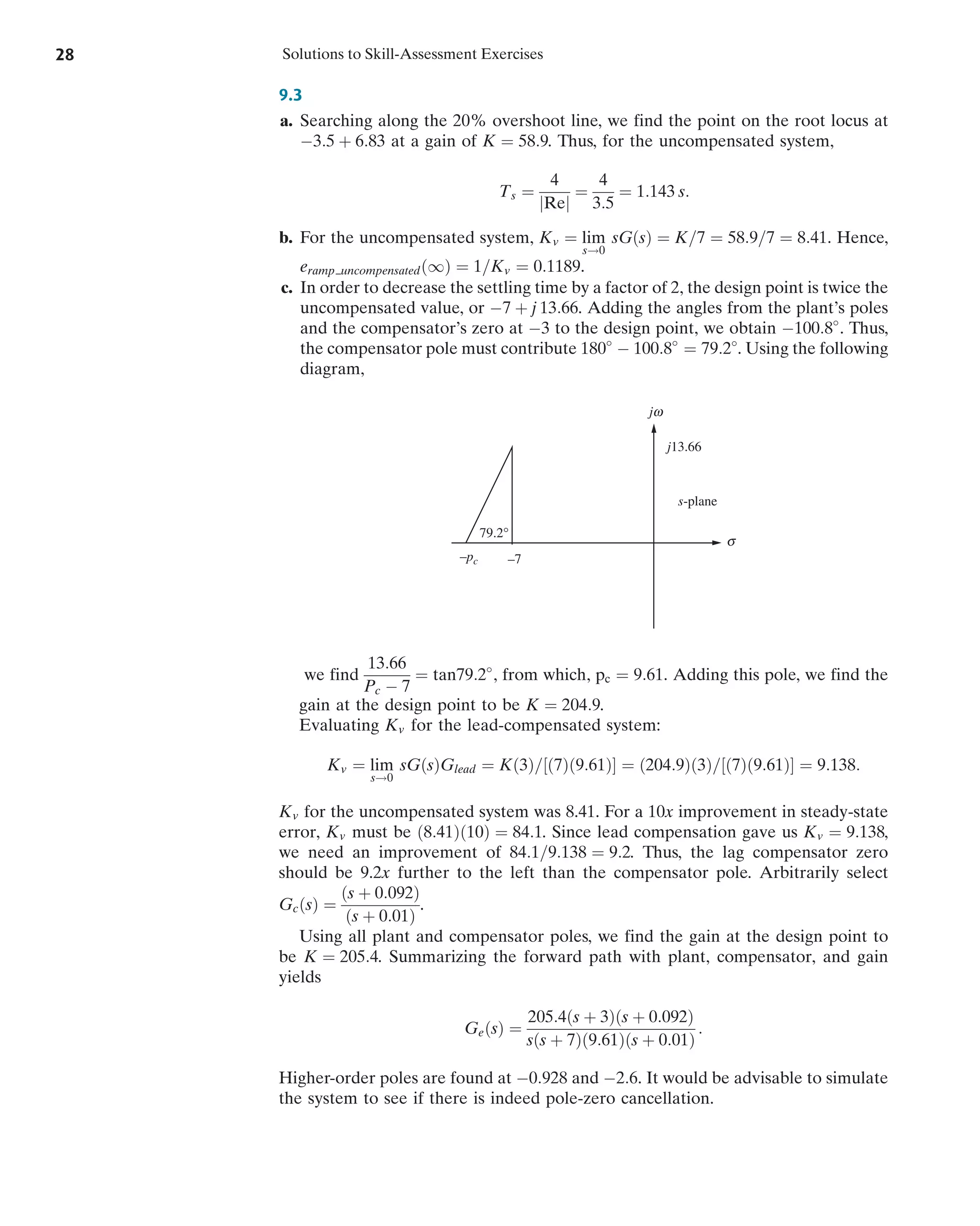 Solution of skill Assessment Control Systems Engineering By Norman S ...
