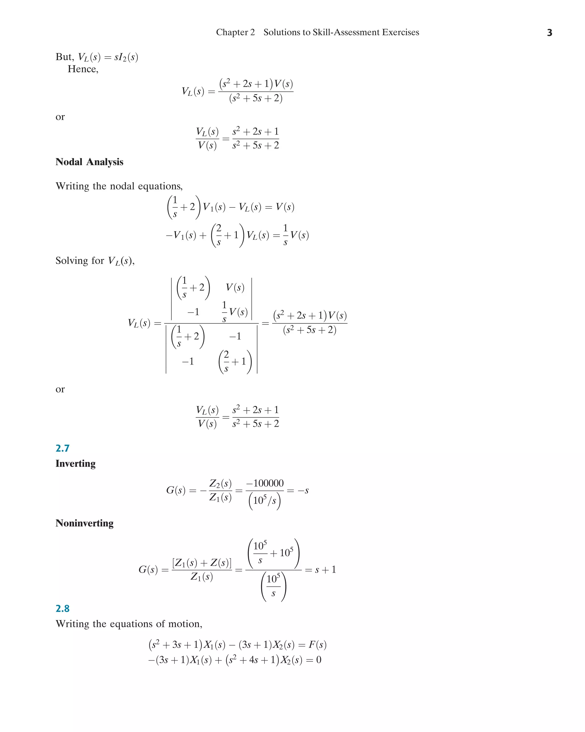 Solution of skill Assessment Control Systems Engineering By Norman S ...