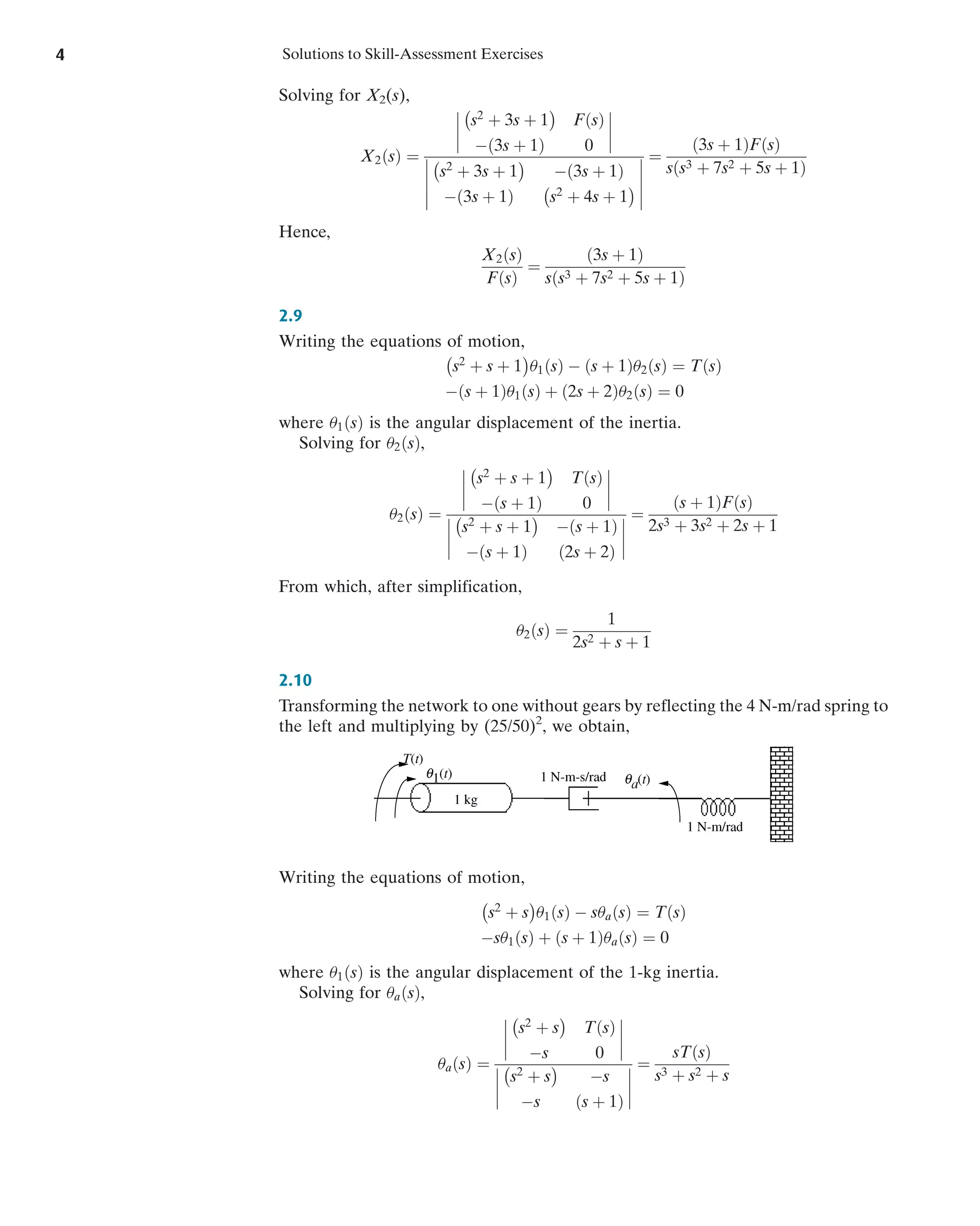 Solution of skill Assessment Control Systems Engineering By Norman S ...