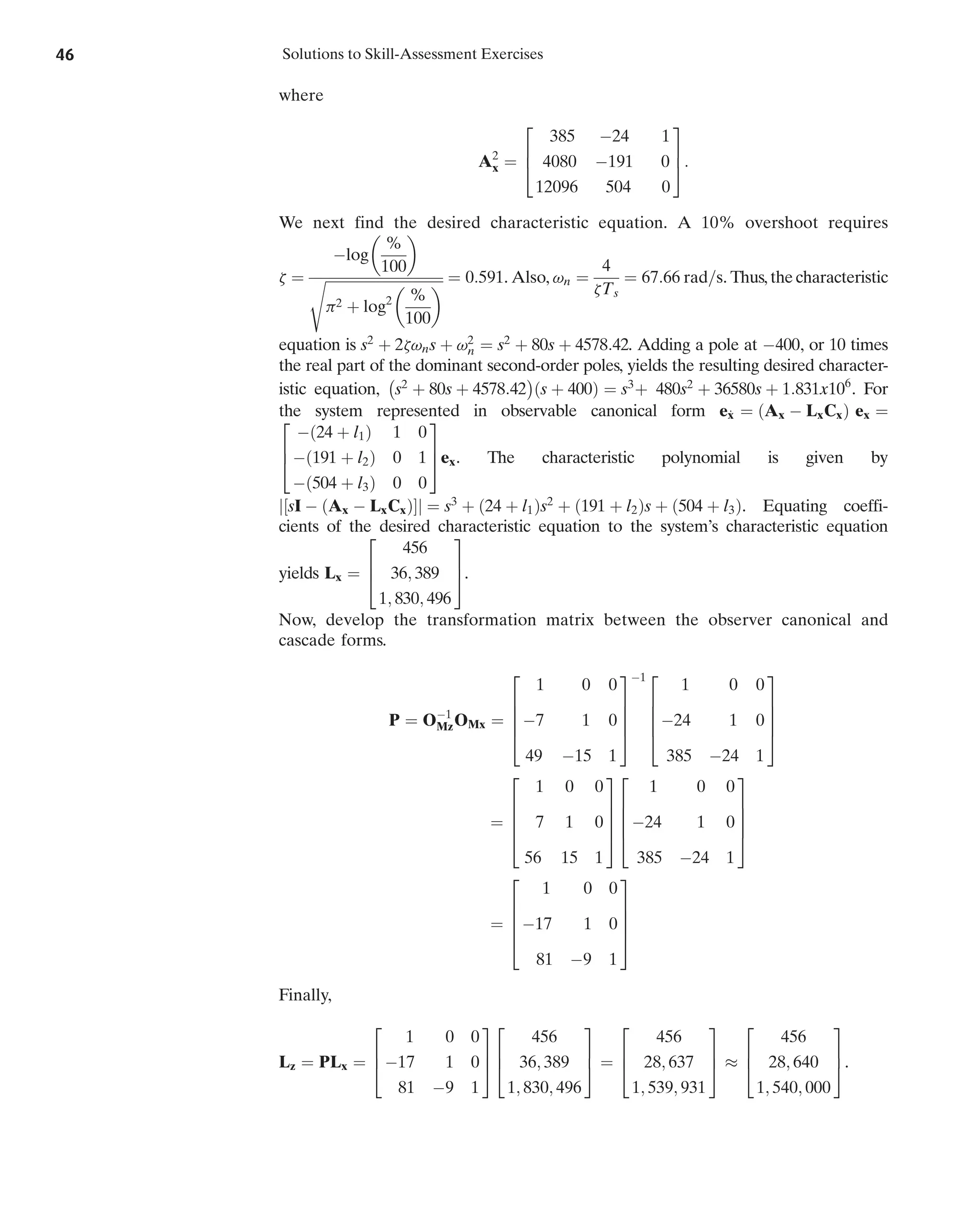 Solution of skill Assessment Control Systems Engineering By Norman S ...
