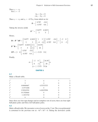 Solution of skill Assessment Control Systems Engineering By Norman S ...