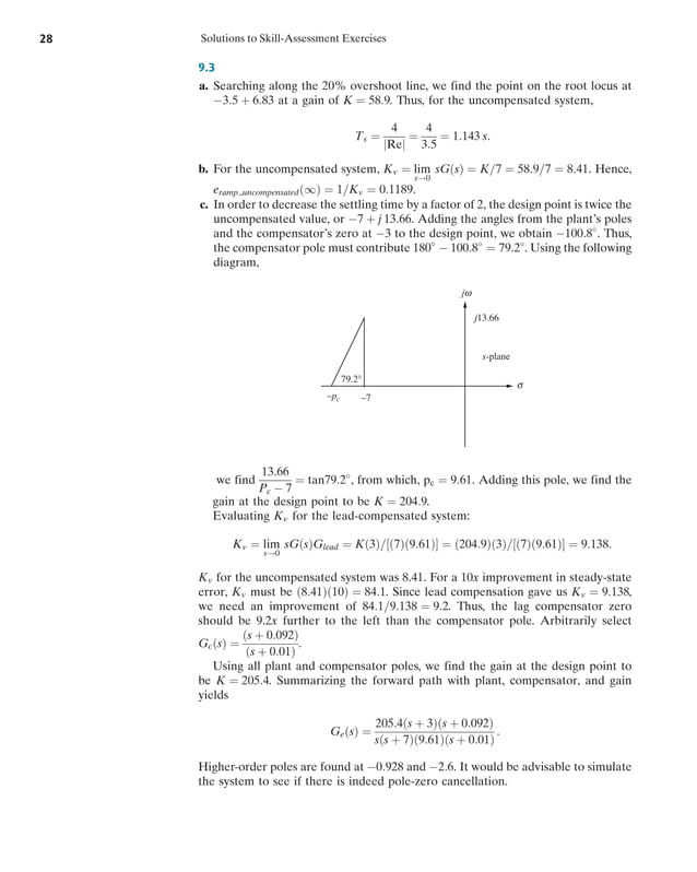 Solution of skill Assessment Control Systems Engineering By Norman S ...