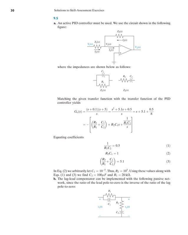 Solution of skill Assessment Control Systems Engineering By Norman S ...