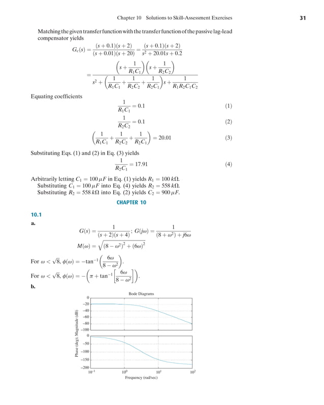 Solution of skill Assessment Control Systems Engineering By Norman S ...