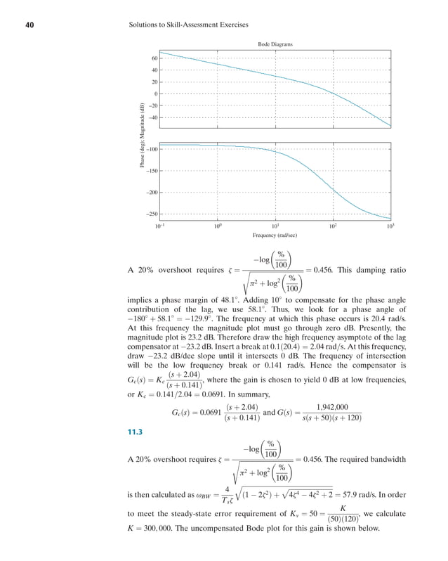 Solution of skill Assessment Control Systems Engineering By Norman S ...