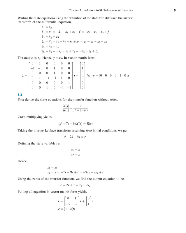Solution of skill Assessment Control Systems Engineering By Norman S ...