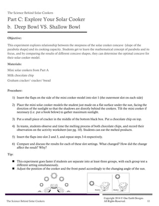 SolSource Lesson Plan: The Science Behind Solar Cookers | PDF