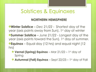 Solstices & Equinoxes | PPT