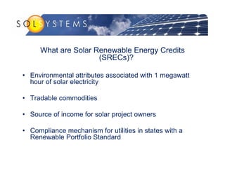 Utilizing SRECs to Maximize the ROI of Solar Energy Projects | PDF ...