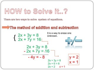 Sol systems of equations | PPTX