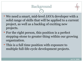 Java J2ee Developer (7140) | PPT