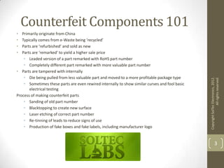 SolTec Labs Counterfeit Detection Program Overview | PPT