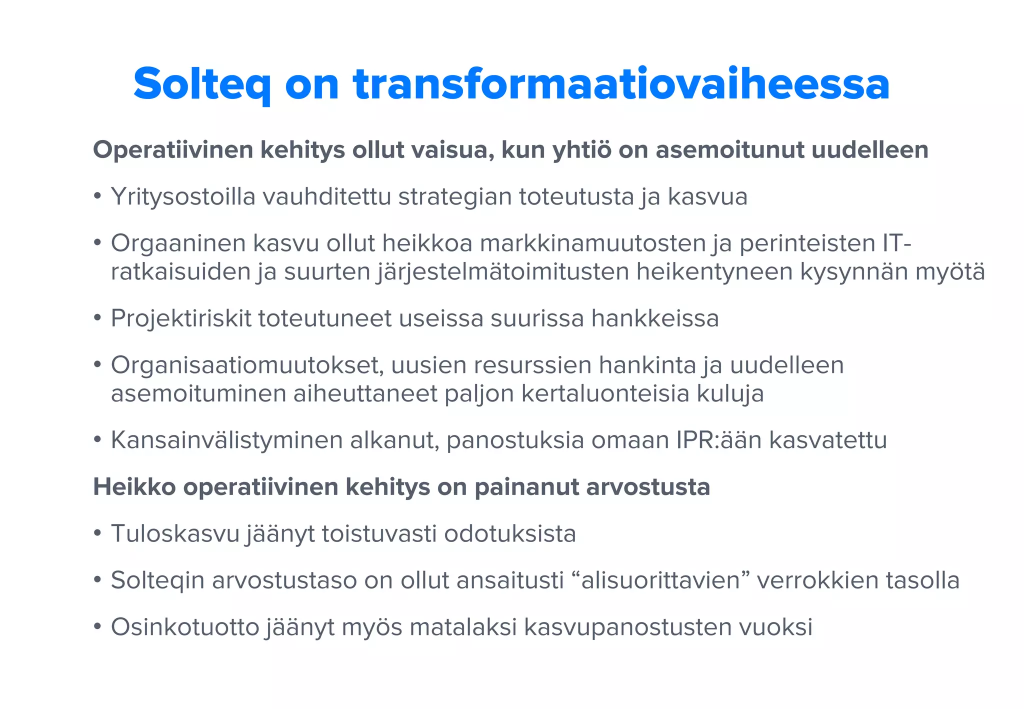 Solteq analyytikon näkökulmasta | PDF