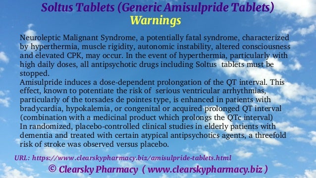 Soltus Tablets (Generic Amisulpride Tablets) | PDF