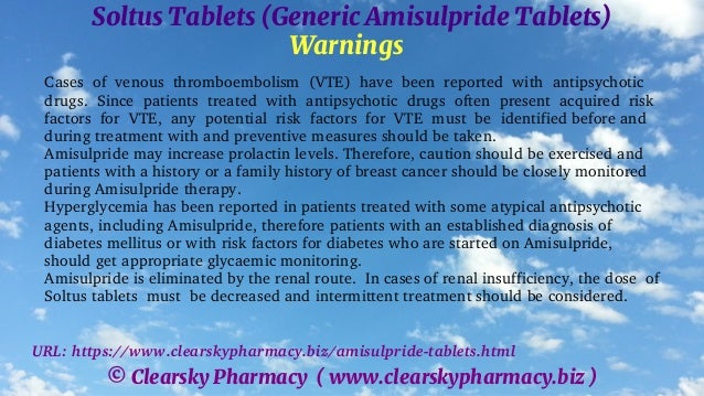 Soltus Tablets (Generic Amisulpride Tablets) | PDF