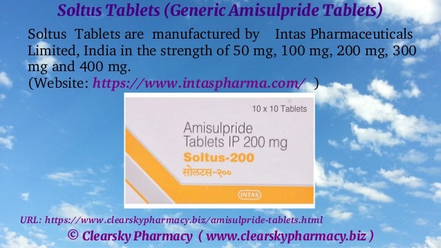 Soltus Tablets (Generic Amisulpride Tablets) | PDF