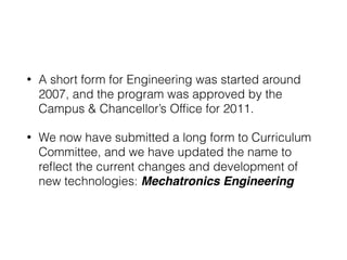 Mechatronics Engineering | PPT