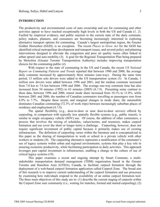 The Driving Factors Behind Successful Carpool Formation and Use | PDF