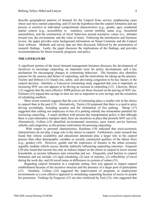 The Driving Factors Behind Successful Carpool Formation and Use | PDF