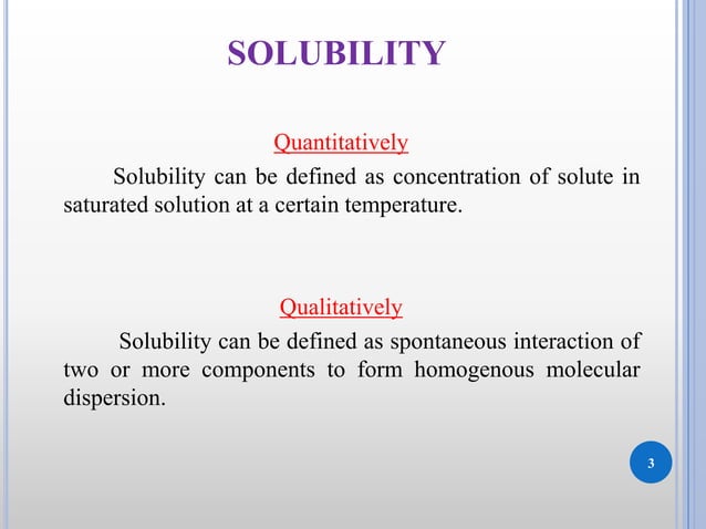 Solubility Introduction, Types of Solutions, Solubility Expressions, Solute-Solvent Interaction ...