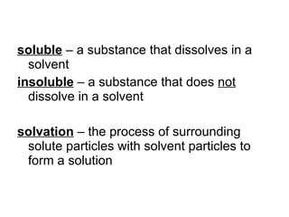 Solubility | PPT | Chemistry | Science