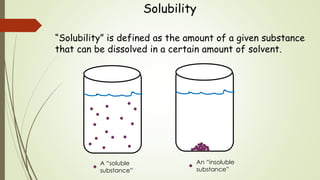 Solubility | PPTX | Chemistry | Science