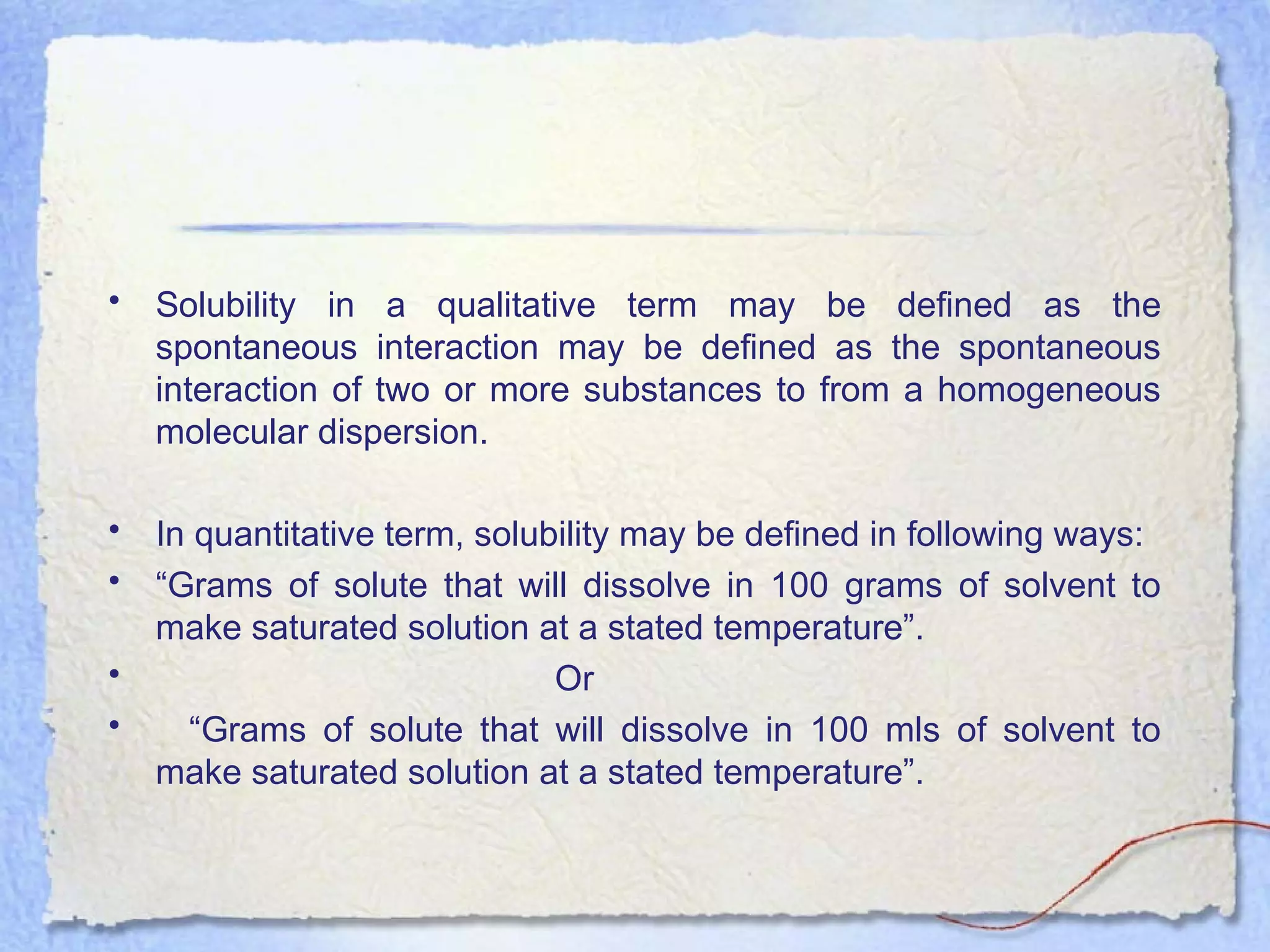 Solubility | PPT