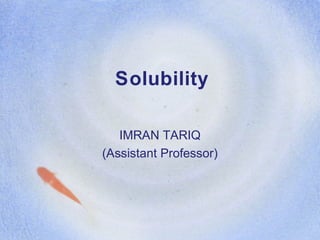 Solubility | PPT