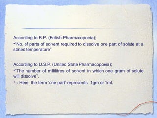 Solubility-----(Pharmaceutics) | PPT